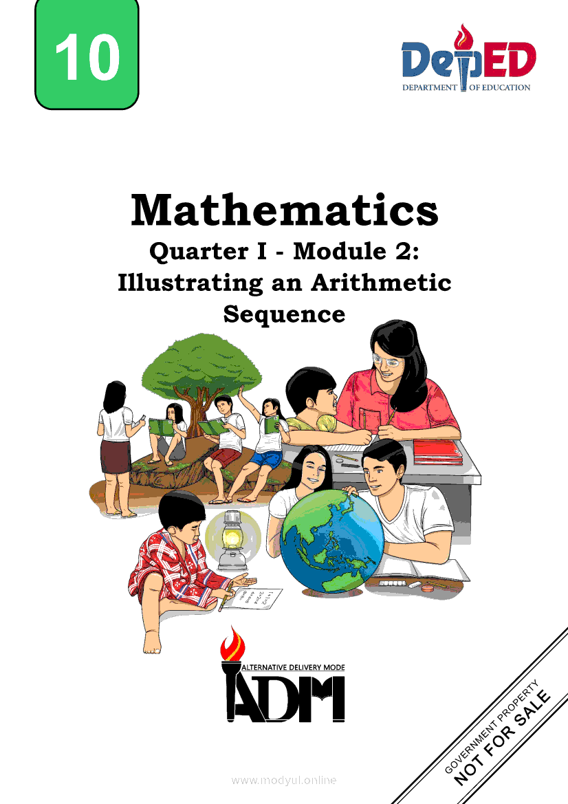 Math 10 Module 2 Illustrating An Arithmetic Sequence Grade 10 Modules